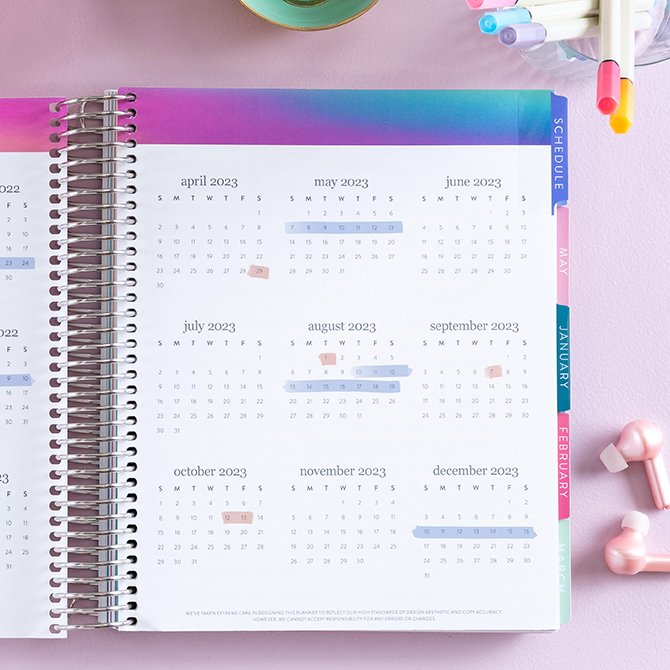Color Block Polka Dots Academic Planner | Erin Condren