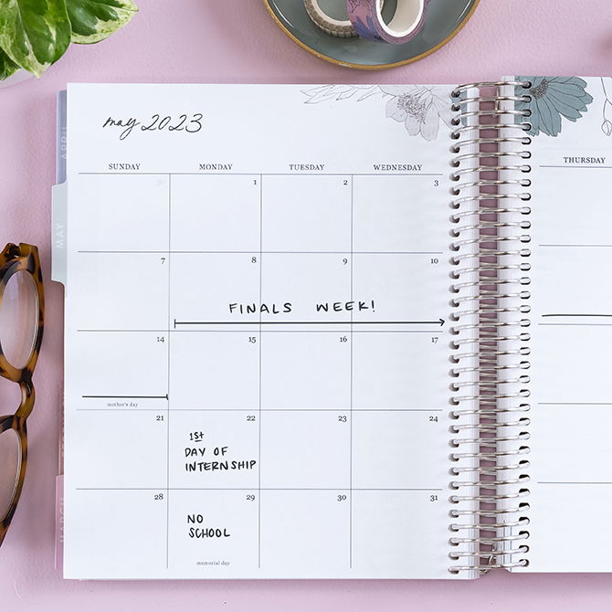 Color Block Polka Dots Academic Planner | Erin Condren