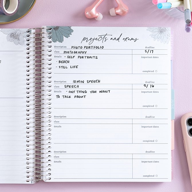 Color Block Polka Dots Academic Planner | Erin Condren