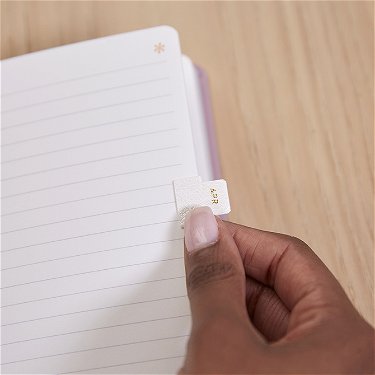 Vegan Leather Mini Monthly and Functional Adhesive Tabs - Ivory | Erin ...