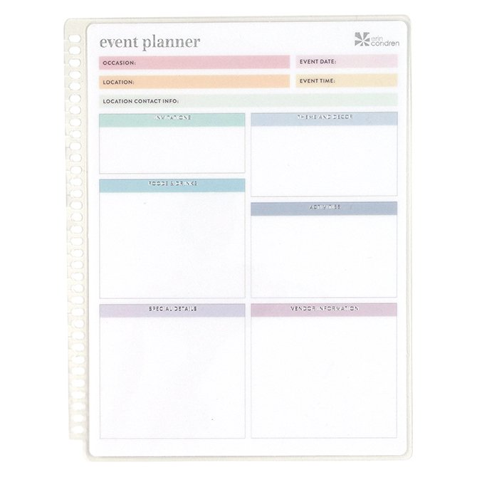 Snap-In Event Planning Dashboard | Erin Condren