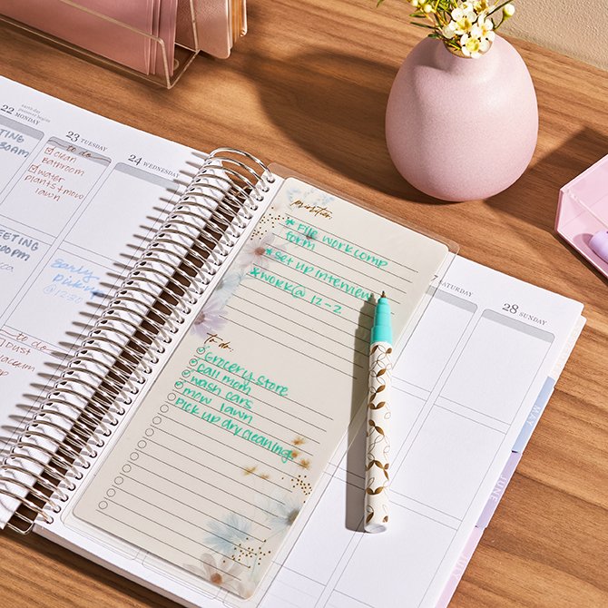 Wildflowers Universal Snap-In Weekly Dashboard | Erin Condren