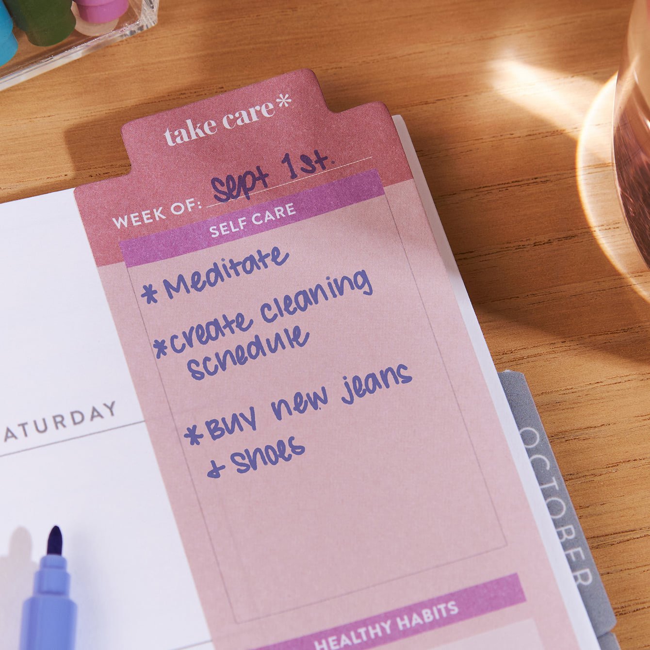 Wellness Bookmark Sticky Notes | Erin Condren