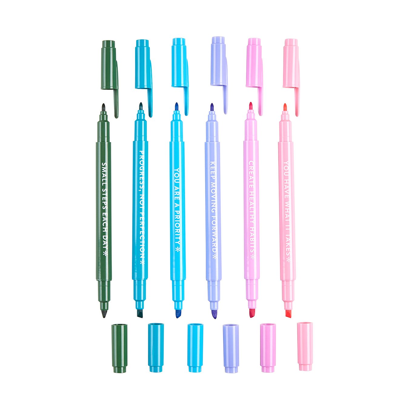 Wellness Dual-Tip Markers 6-Pack | Erin Condren