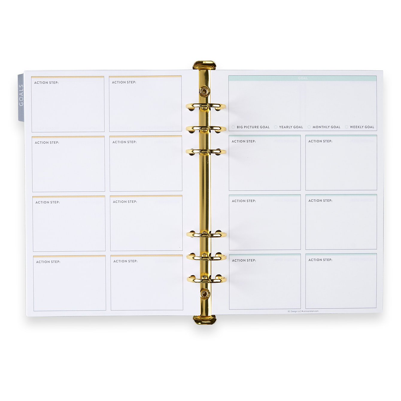 Goal Setting A5 Ring Agenda Inserts | Erin Condren