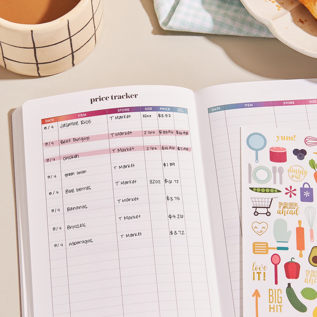 Tie Dye Stripes PetitePlanner Meal Planner | Erin Condren