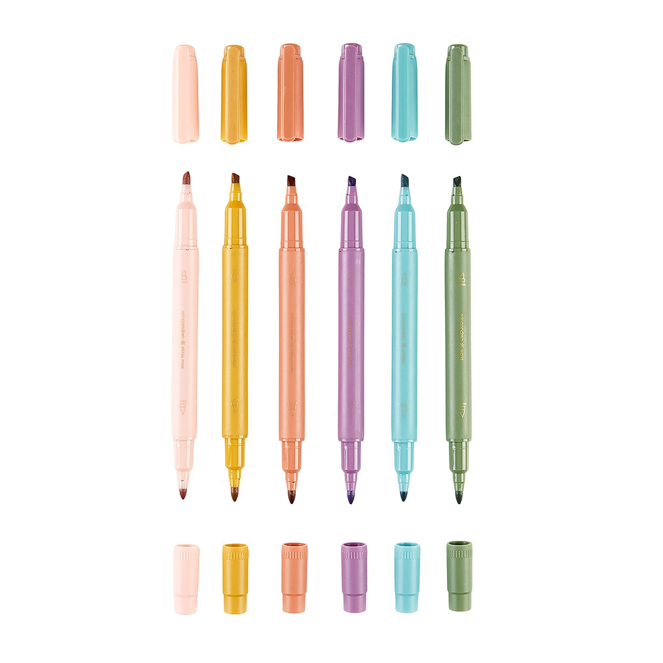Bold Blooms Dual-Tip Highlighters 6-Pack | Erin Condren