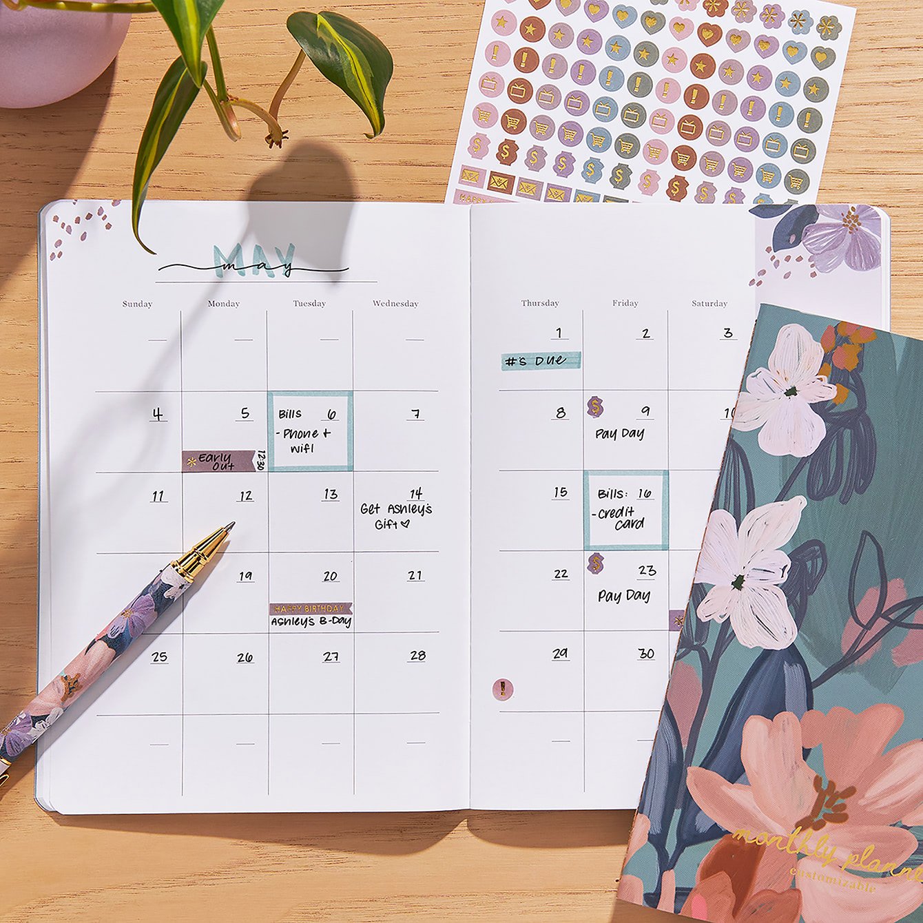 Bold Blooms Undated Monthly PetitePlanner | Erin Condren
