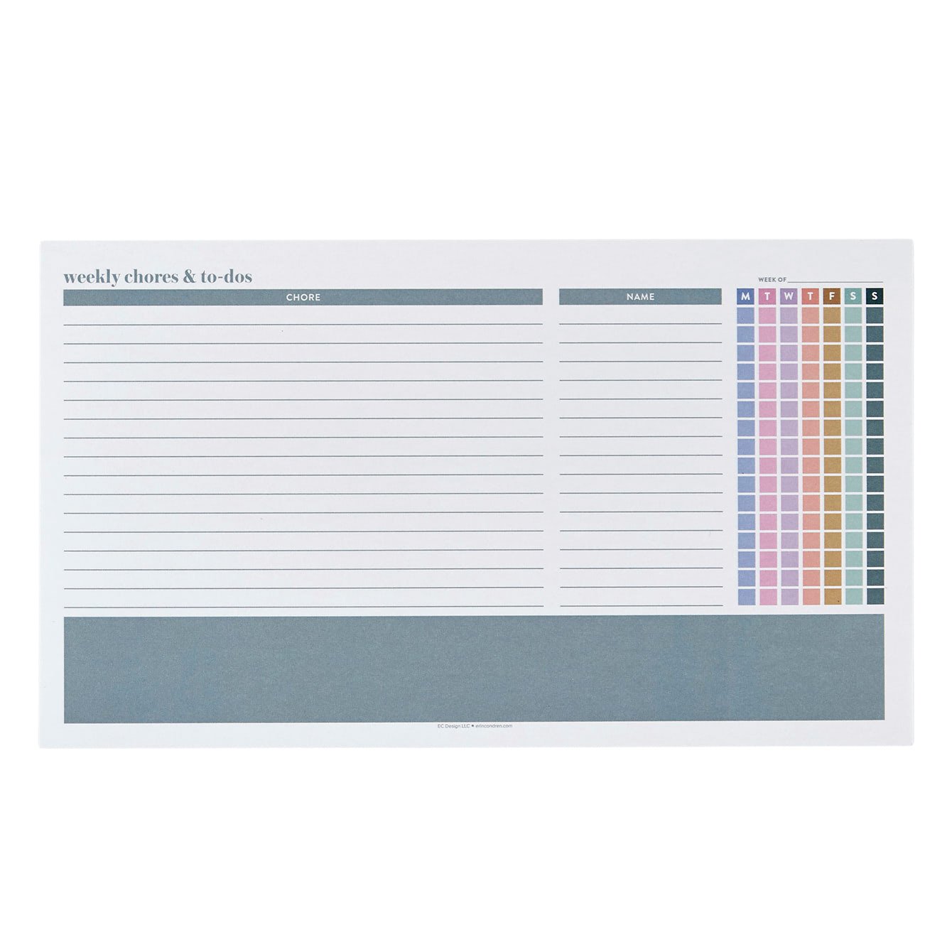 Large Chore Chart Sticky Notepad | Erin Condren