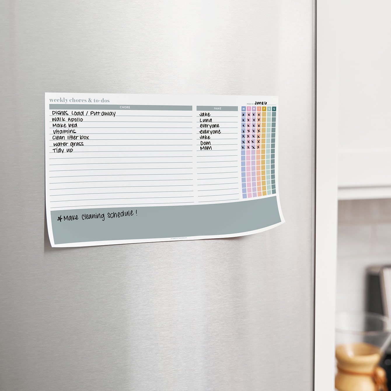 Large Chore Chart Sticky Notepad | Erin Condren