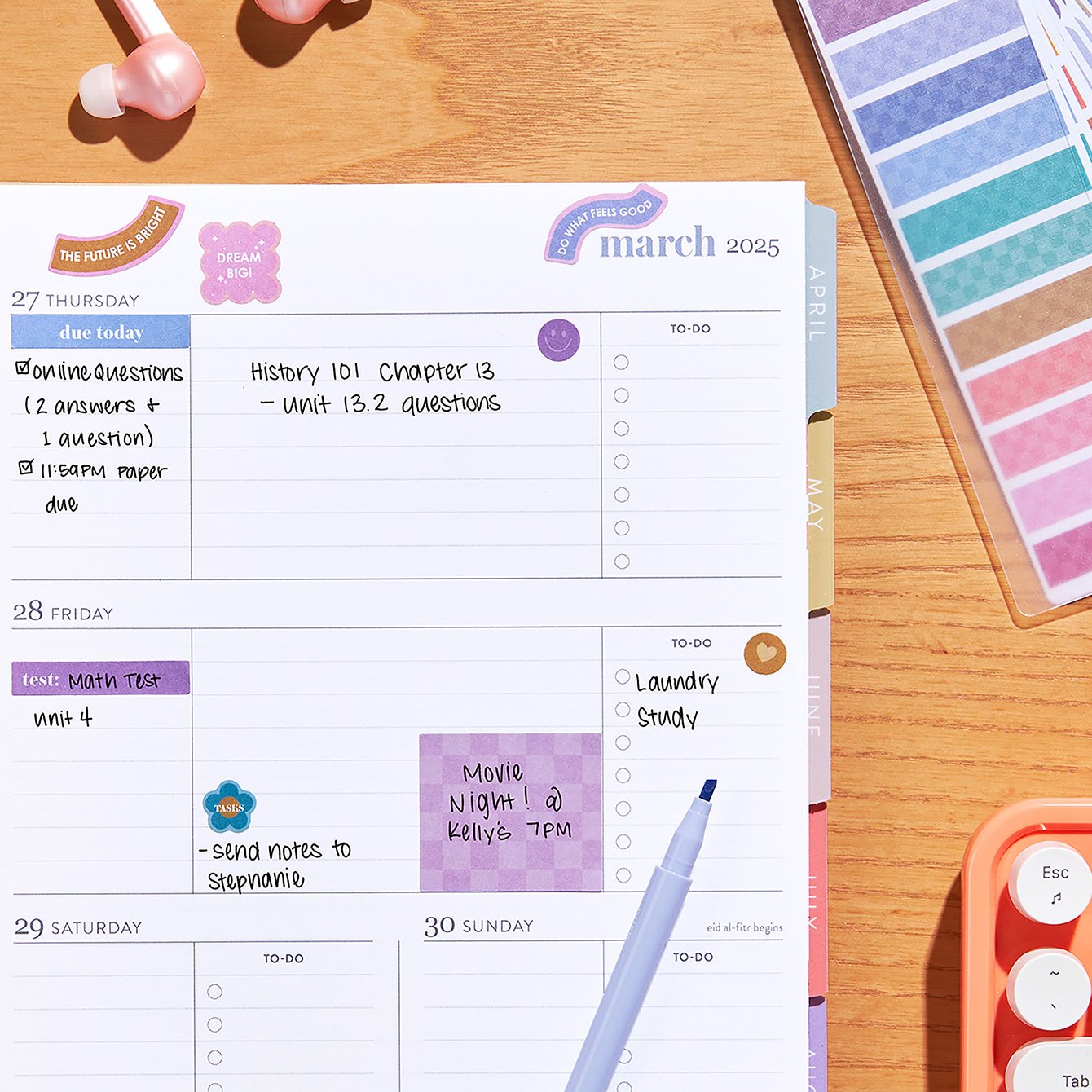 Student Functional Fan Sticker Book | Erin Condren