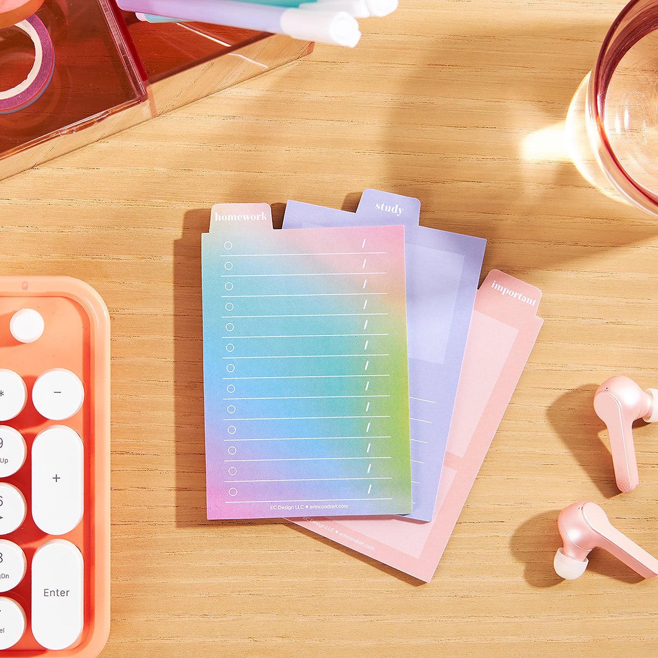 Student Tabbed Sticky Notes 3-Pack | Erin Condren