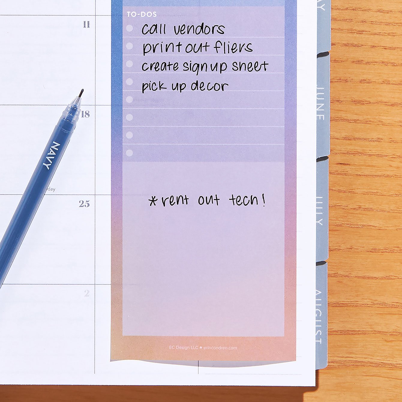 Weekly Extracurricular Tracker Sticky Notes | Erin Condren