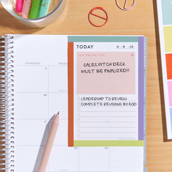 Daily Priorities Sticky Notepad | Erin Condren