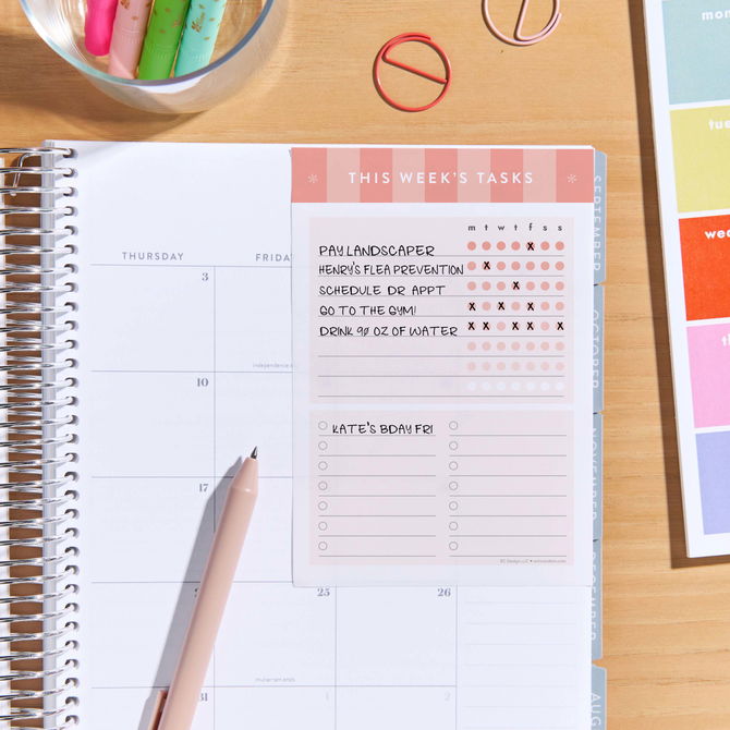 Weekly Tasks Sticky Notepad | Erin Condren