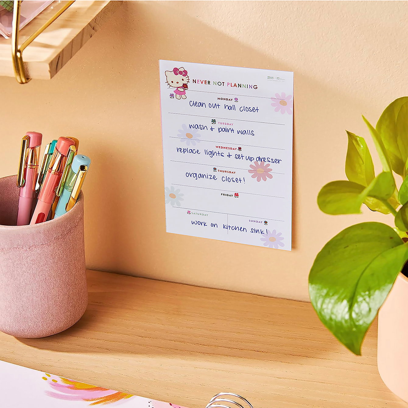 Hello Kitty and Friends Weekly Sticky Notepad | Erin Condren