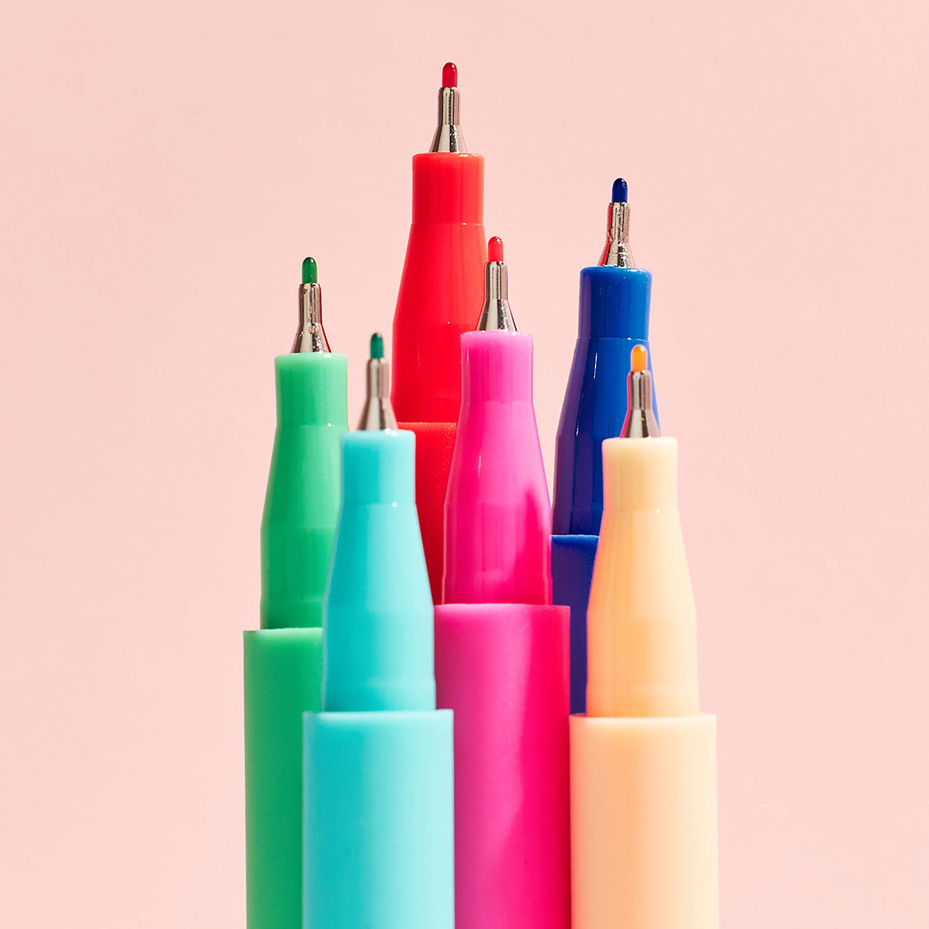 Summer Colorful Fine Tip Markers 6-Pack | Erin Condren