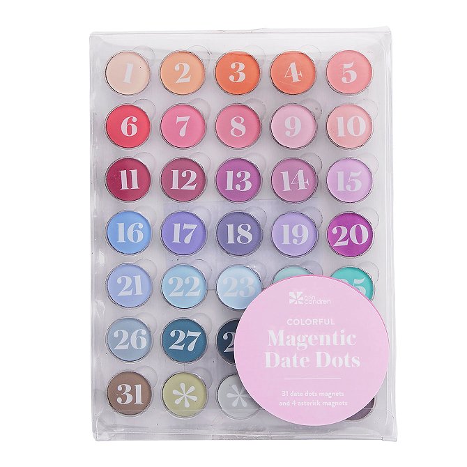 Colorful Magnetic Date Dots | Erin Condren