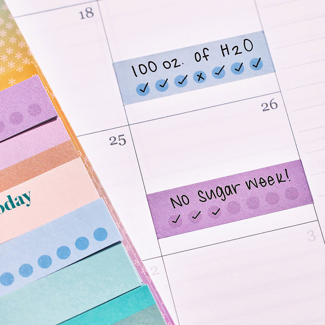 Colorful Washi Tape Sticker Pack | Erin Condren