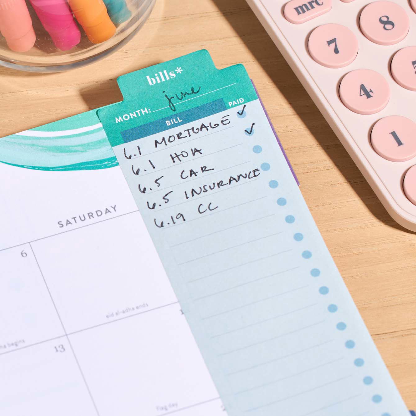 Budget Bookmark Sticky Notes | Erin Condren