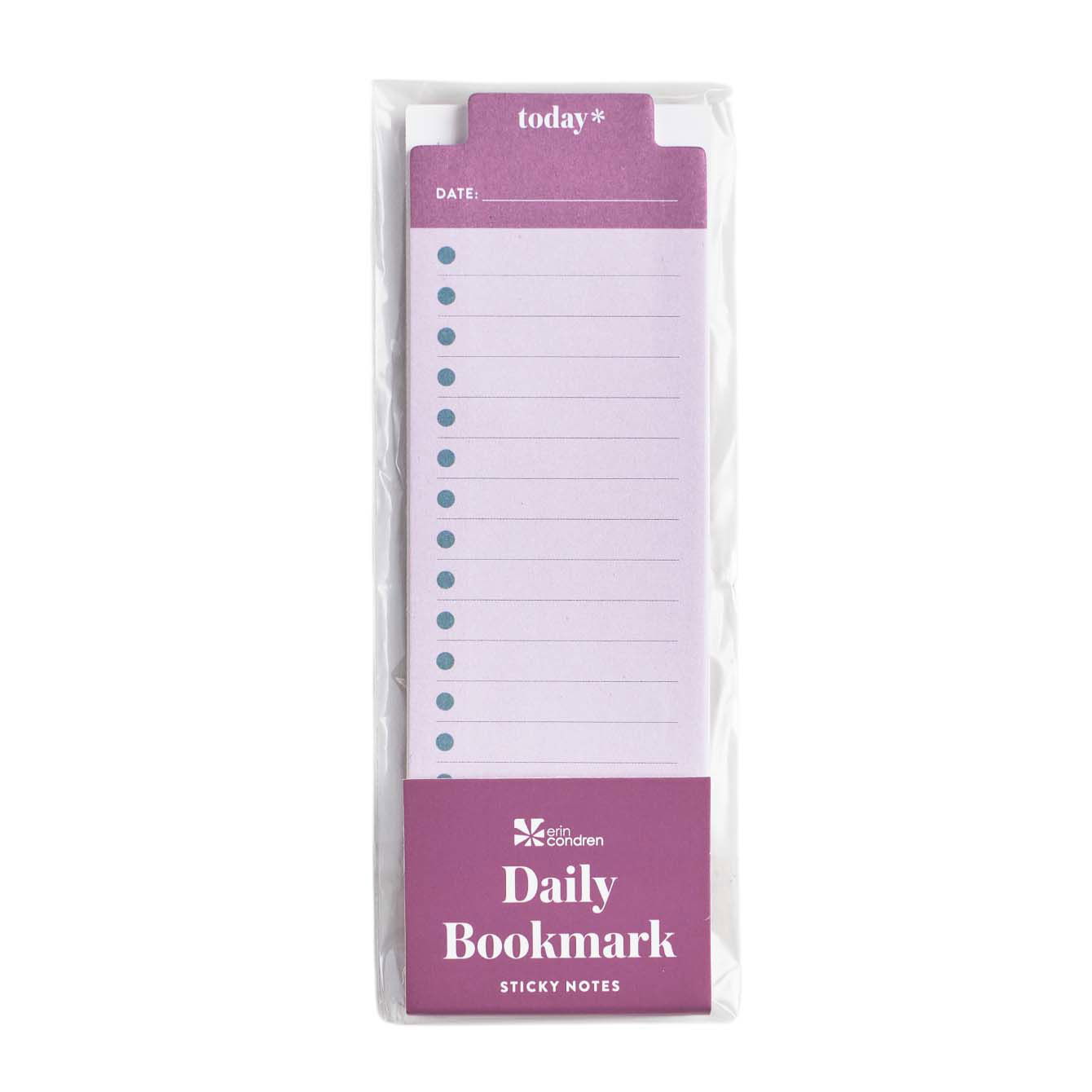 Daily Checklist Bookmark Sticky Notes | Erin Condren