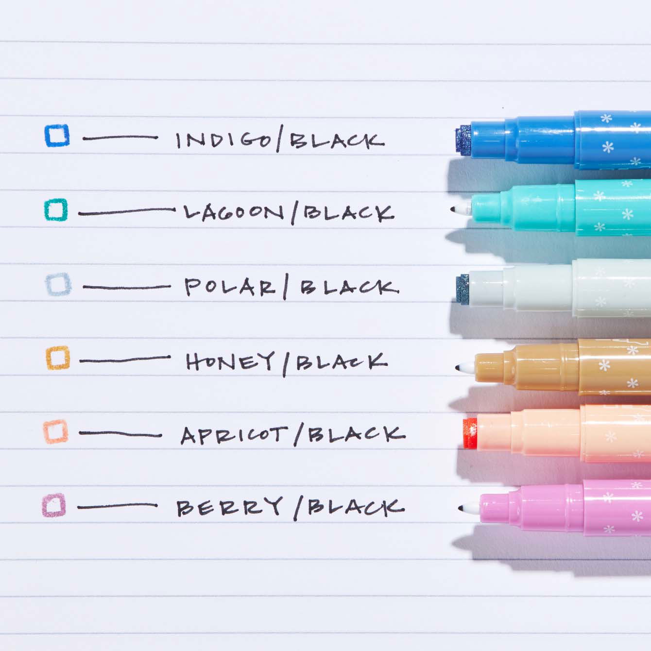 Metallic Checklist Dual-Tip List Markers™ 6-Pack | Erin Condren