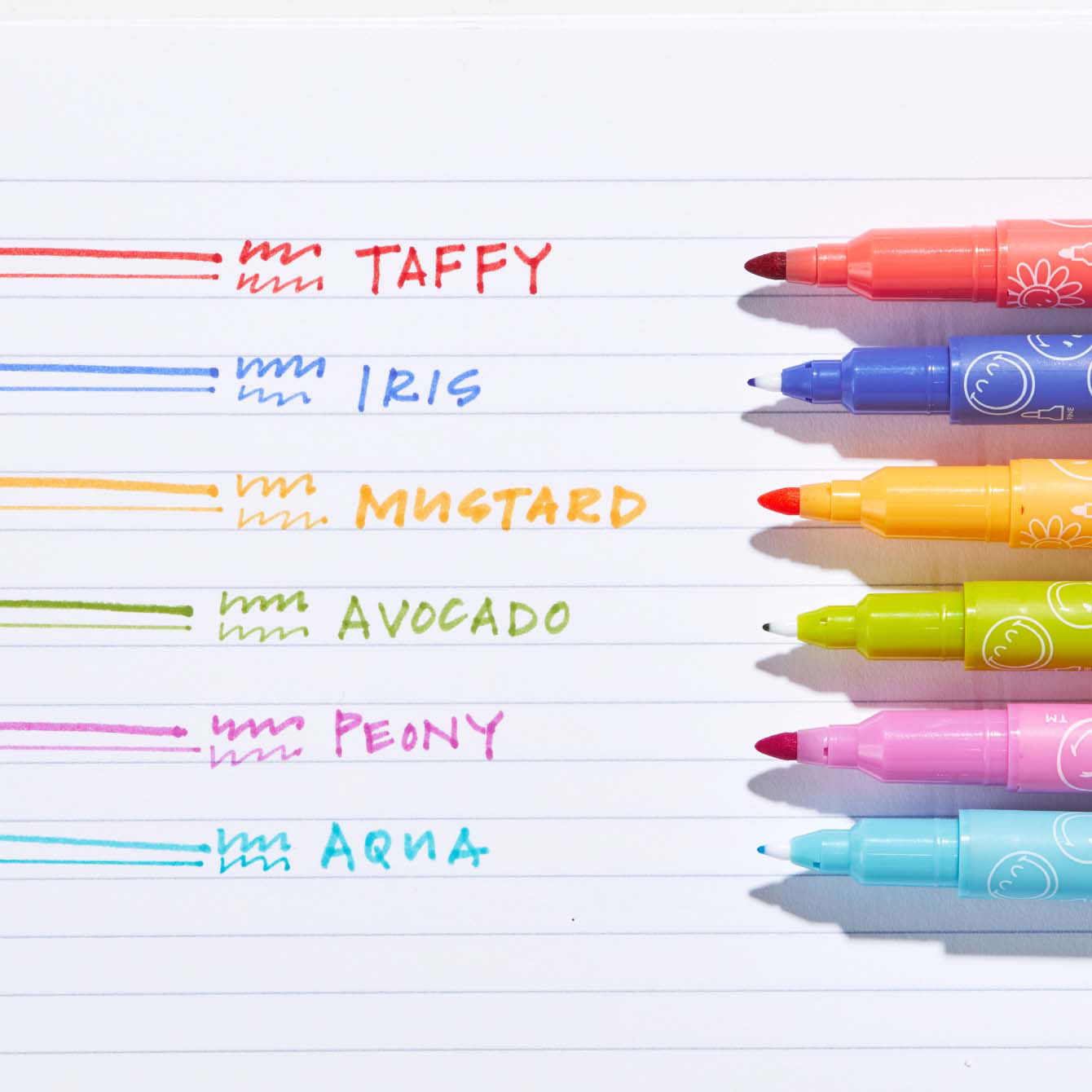SmileyWorld® Dual-Tip Markers 6-Pack | Erin Condren
