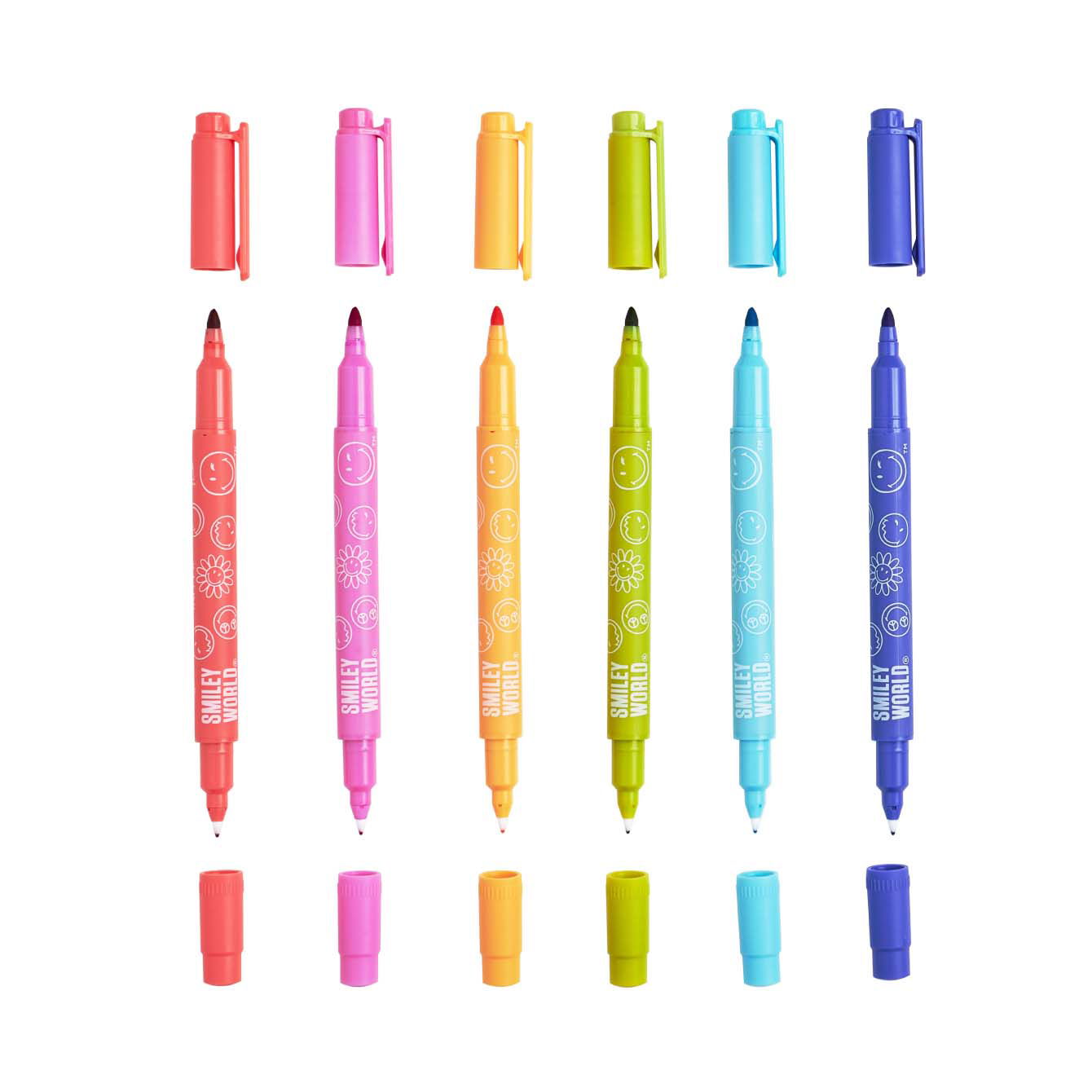 SmileyWorld® Dual-Tip Markers 6-Pack | Erin Condren