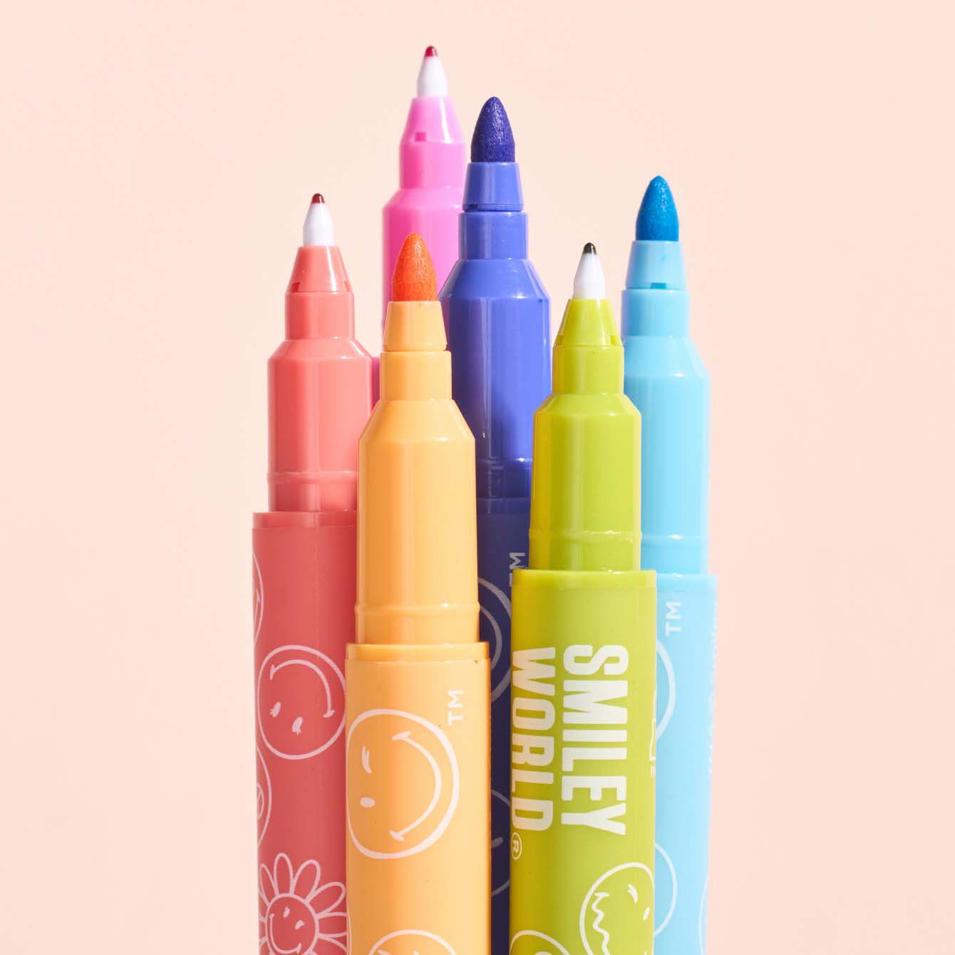 SmileyWorld® Dual-Tip Markers 6-Pack | Erin Condren