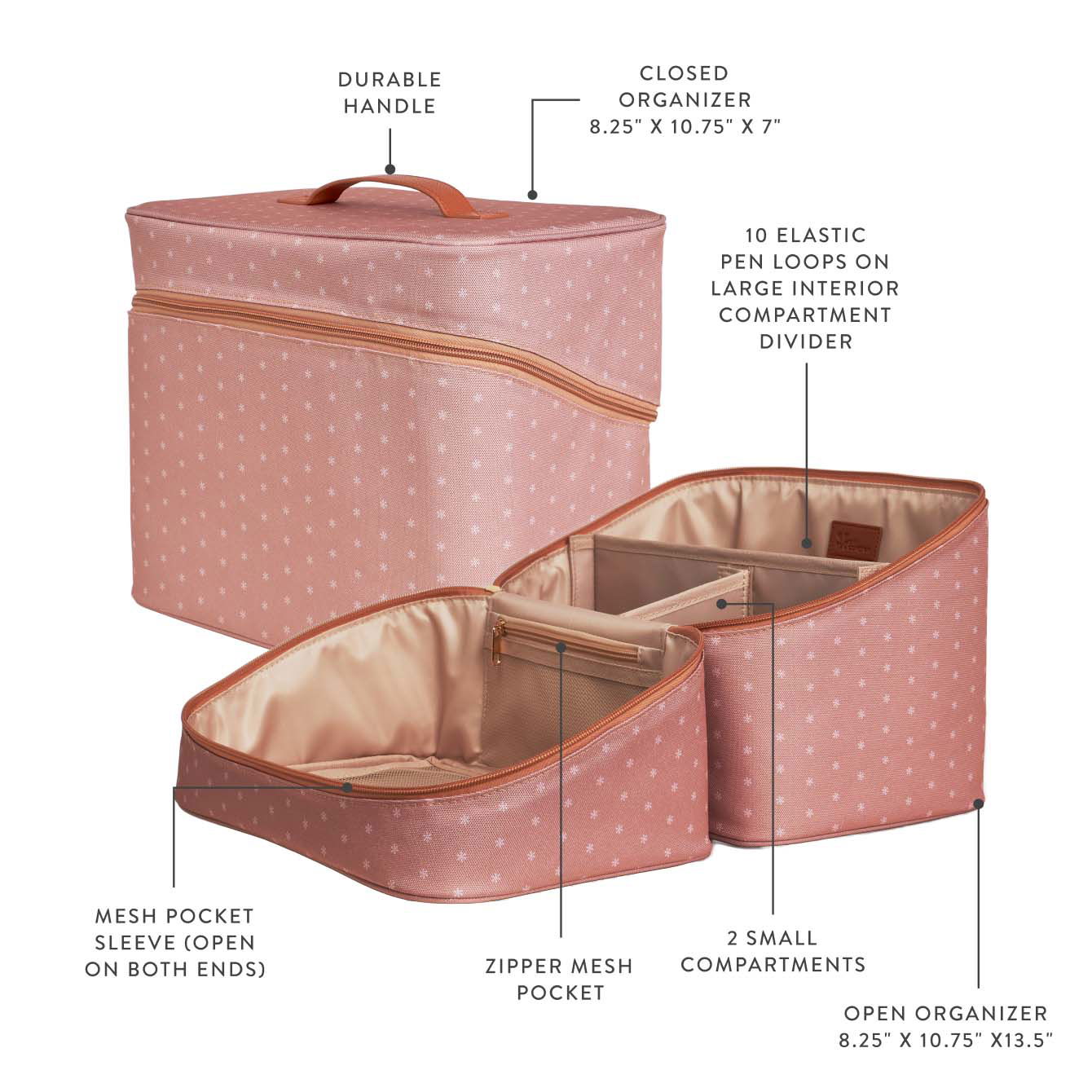 Terracotta Asterisk Medium Organizer Case | Erin Condren