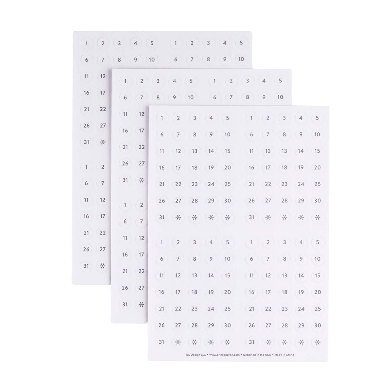 Clear Calendar Date Dots | Erin Condren
