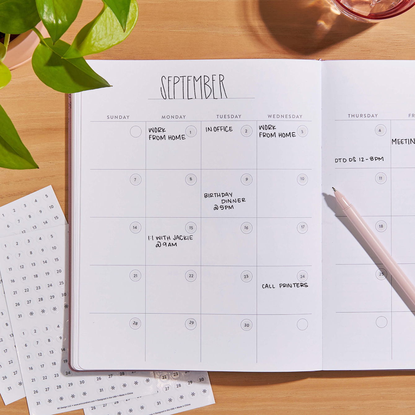 Clear Calendar Date Dots | Erin Condren