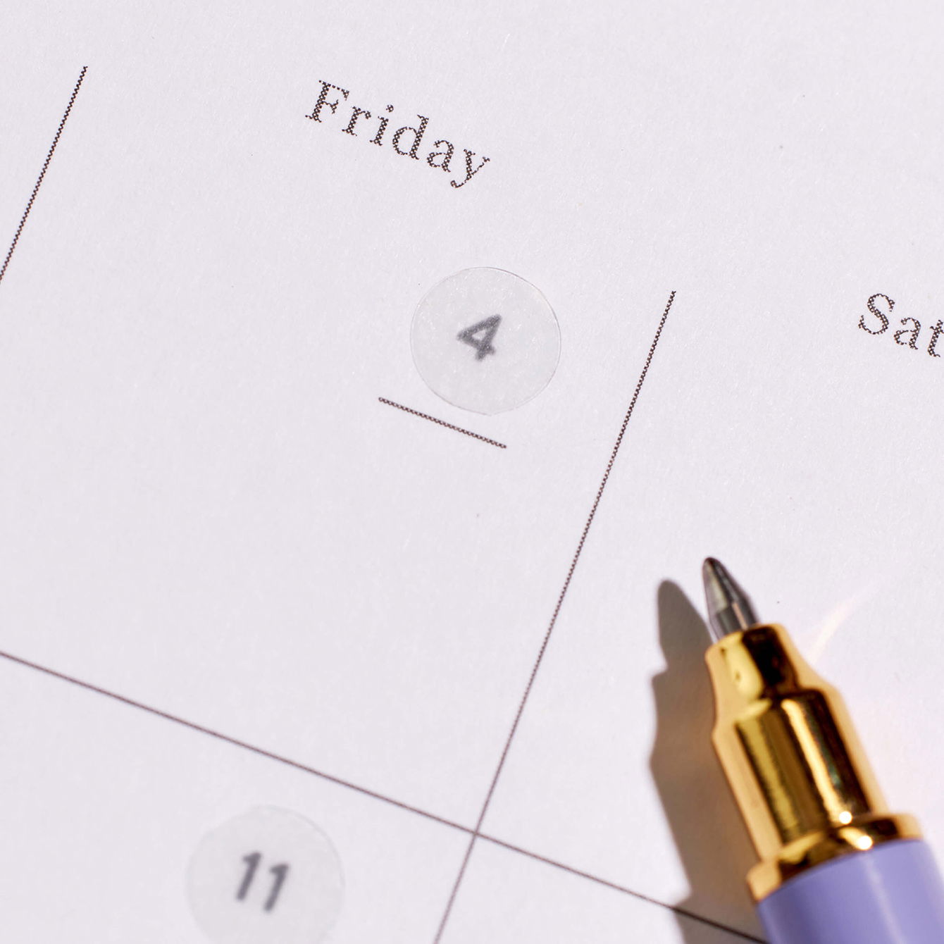 Clear Calendar Date Dots | Erin Condren