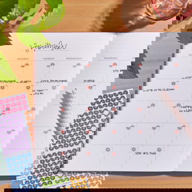 Colorful Calendar Date Dots | Erin Condren