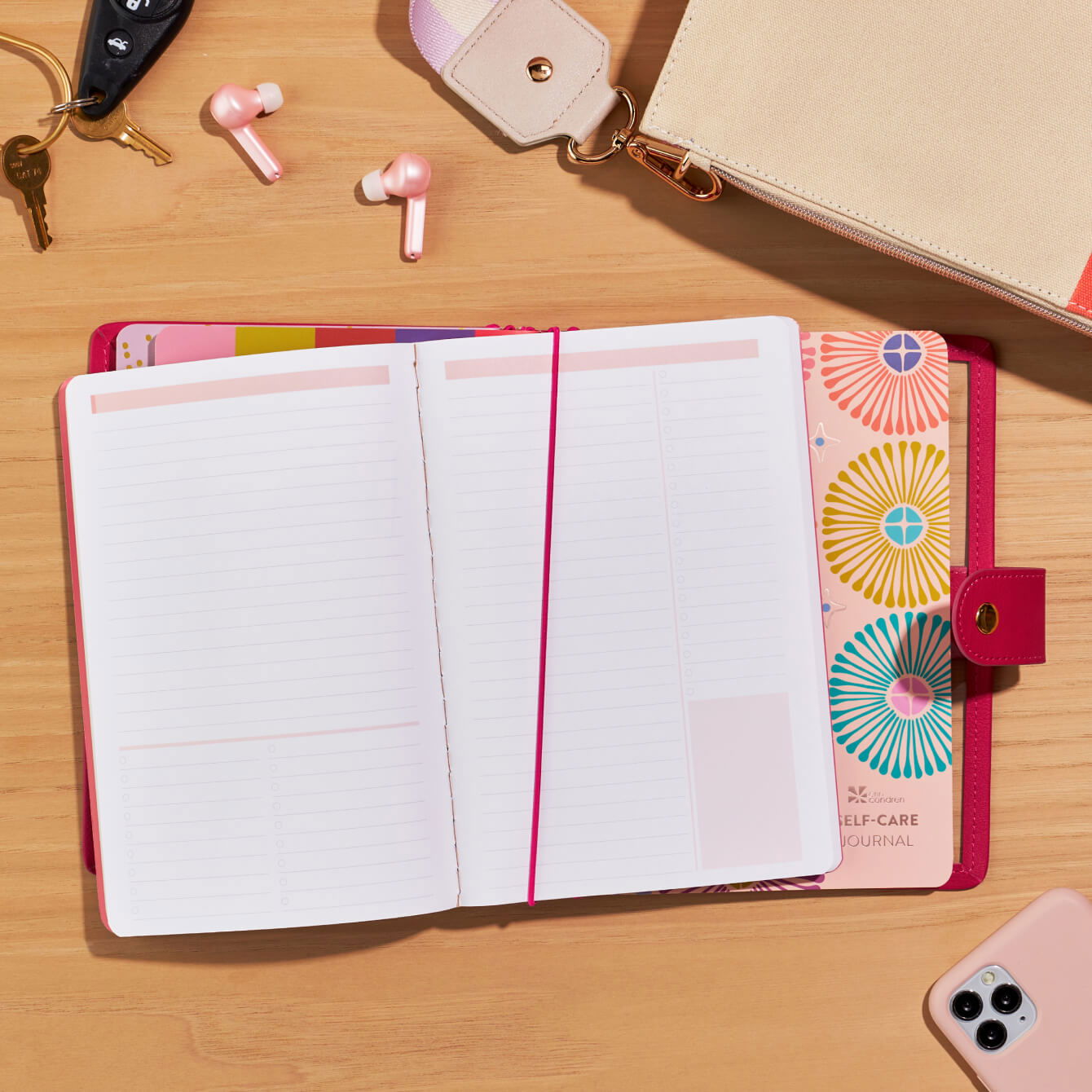 Fuchsia Clear On the Go Folio Planning System | Erin Condren