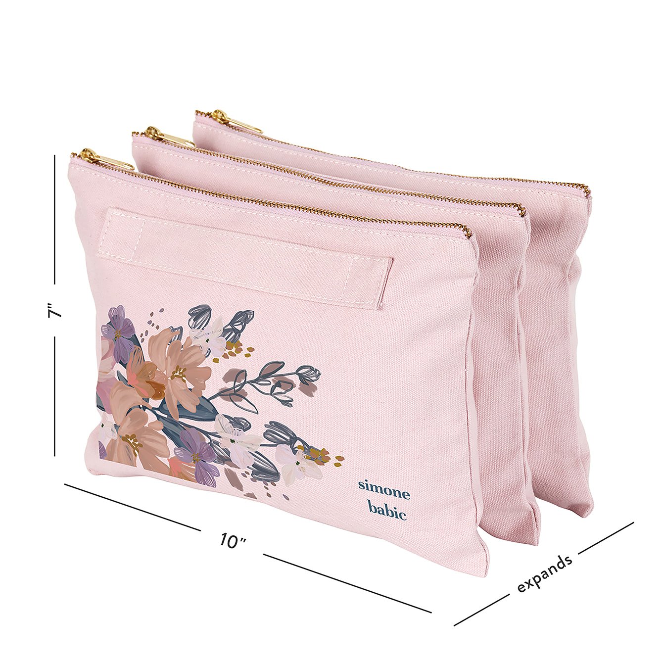 Bold Blooms Custom Accordion Zipper Pouch | Erin Condren