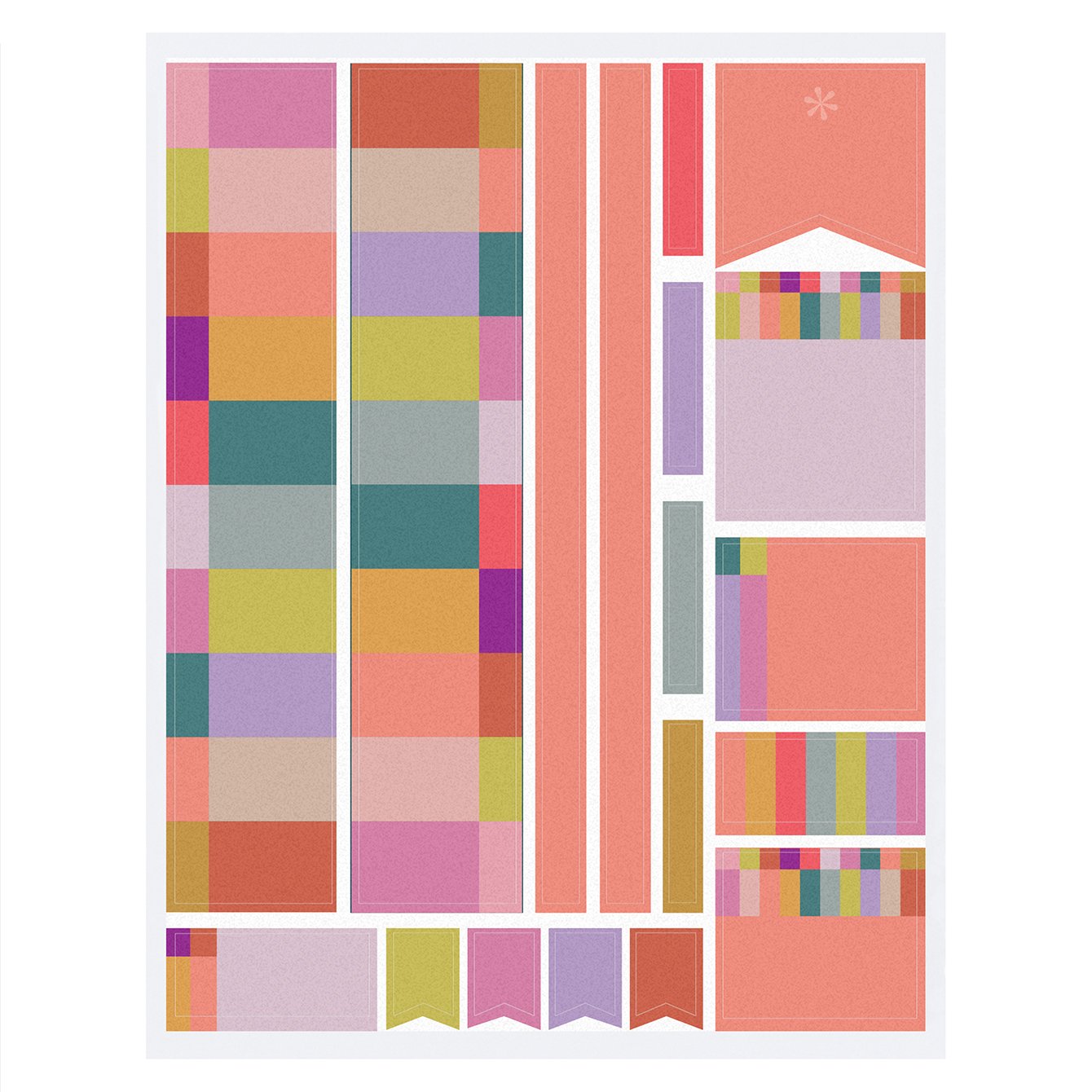 Tonal Stripes Sticker Sheet | Erin Condren