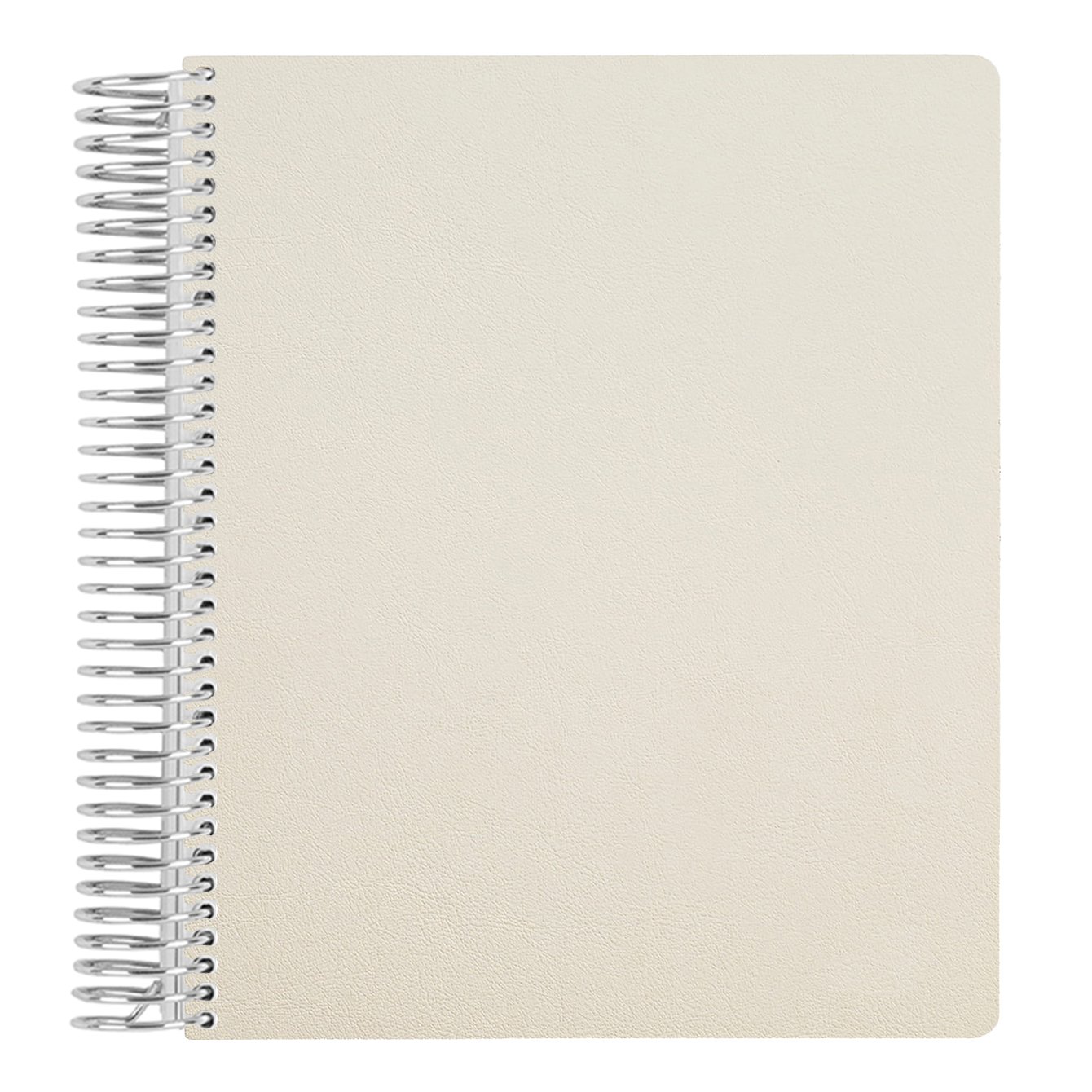 Cream Snap-In Vegan Leather Notebook | Erin Condren