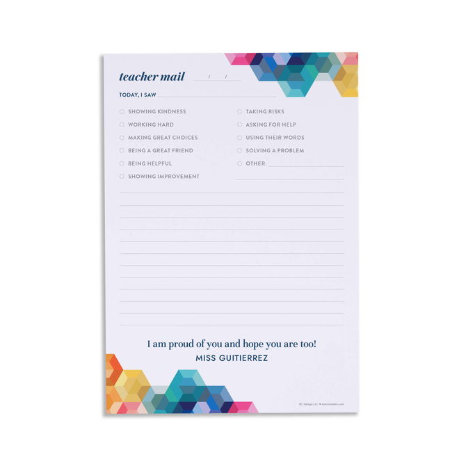 A Note from the Teacher Notepad | Erin Condren
