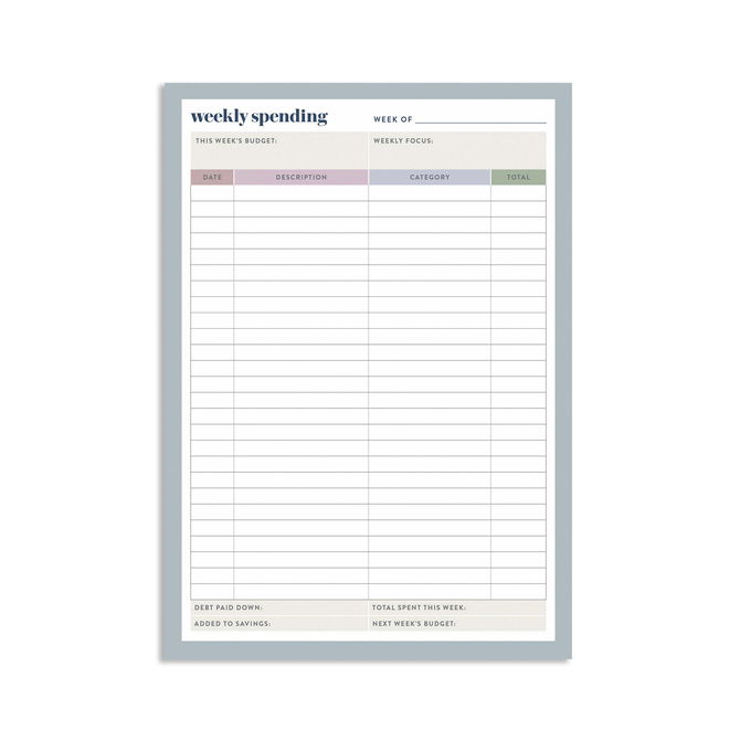 Weekly Budget Tracker Notepad | Erin Condren