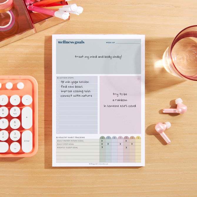 Weekly Wellness Tracker Notepad | Erin Condren
