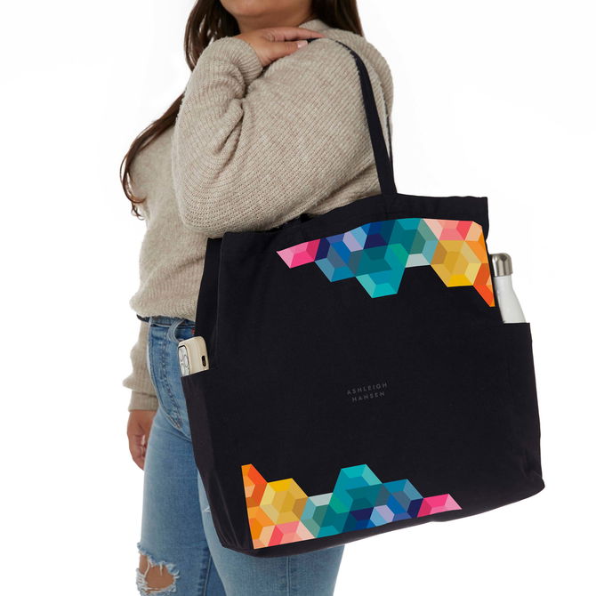 Hexagon Canvas Pocket Tote Bag | Erin Condren