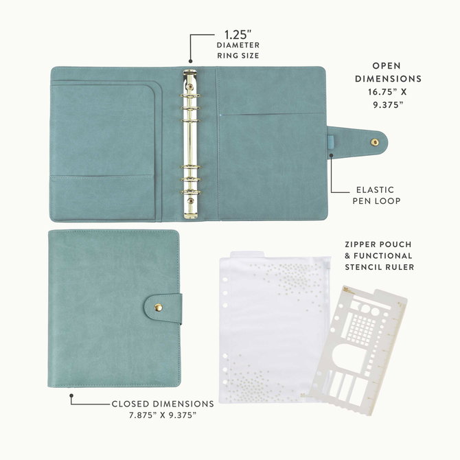 Eucalyptus A5 Daily LifePlanner™ Ring Agenda | Erin Condren