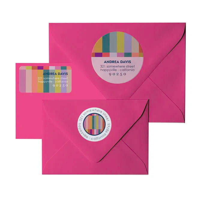 Tonal Stripes Return Address Labels | Erin Condren