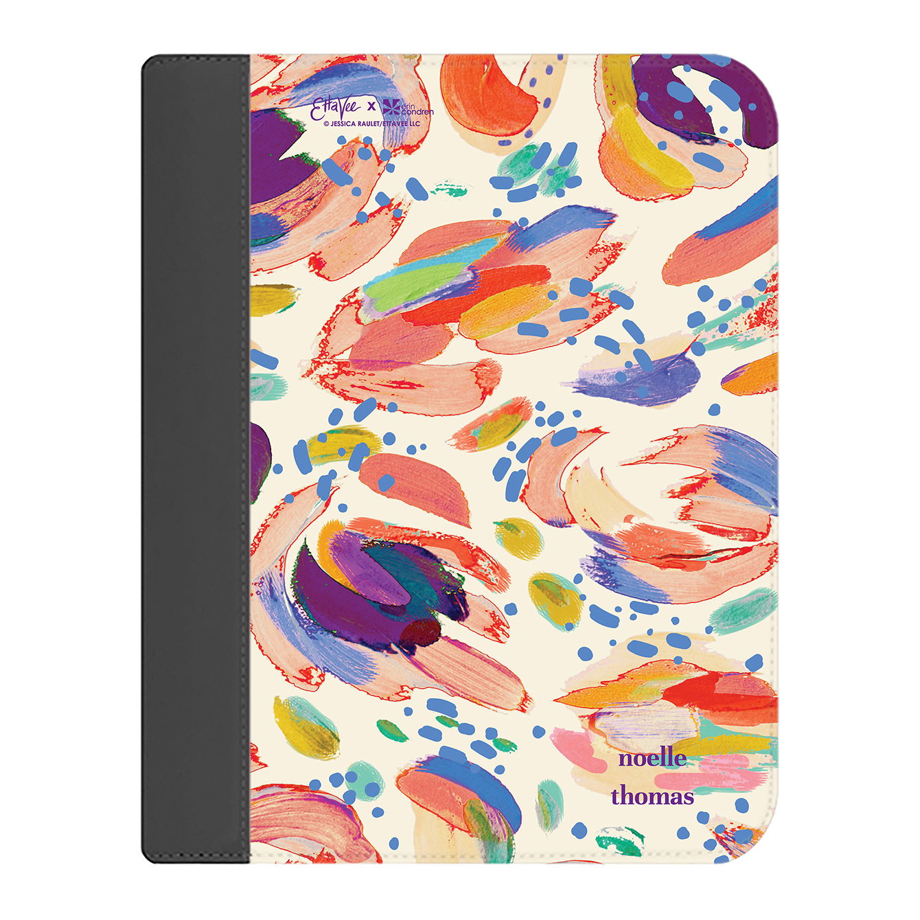 Large EttaVee Paint Strokes Stand Up Folio | Erin Condren