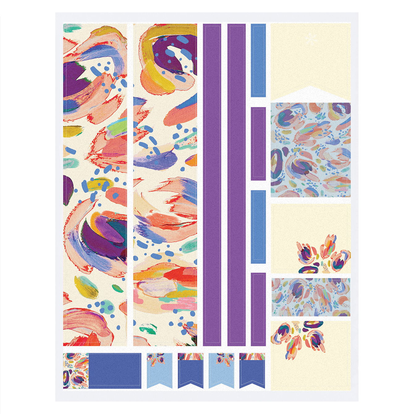 EttaVee Paint Strokes Sticker Sheet | Erin Condren
