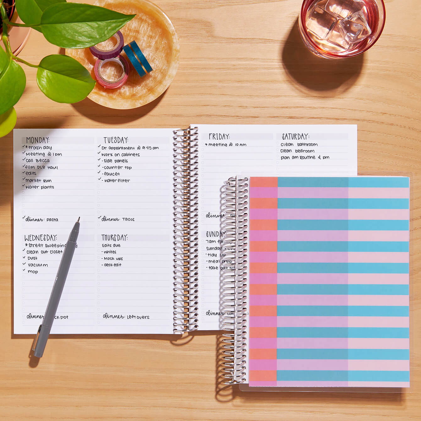 Striped 3 Subject Notebook | Erin Condren