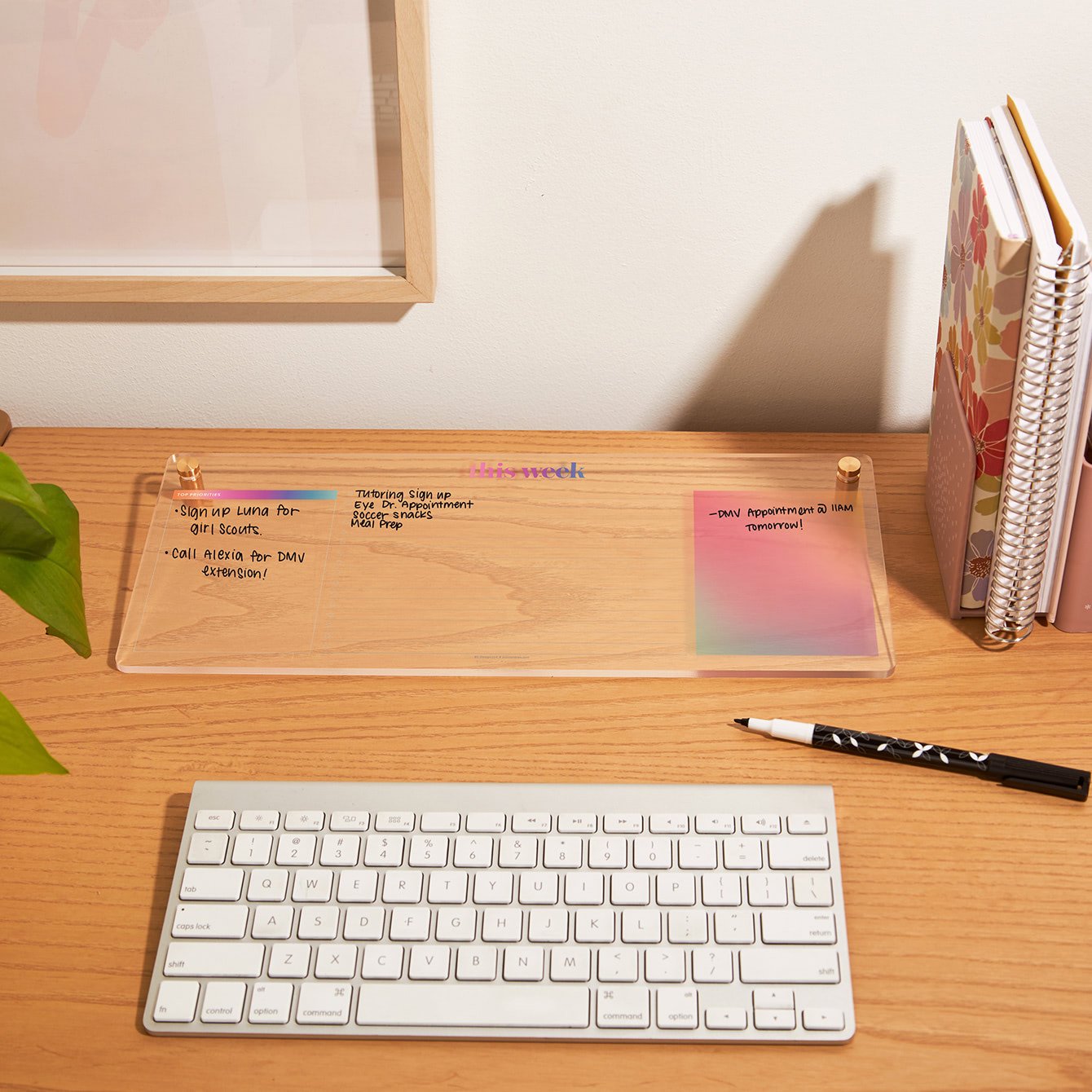 Acrylic Colorful Weekly Productivity Desk Stand | Erin Condren