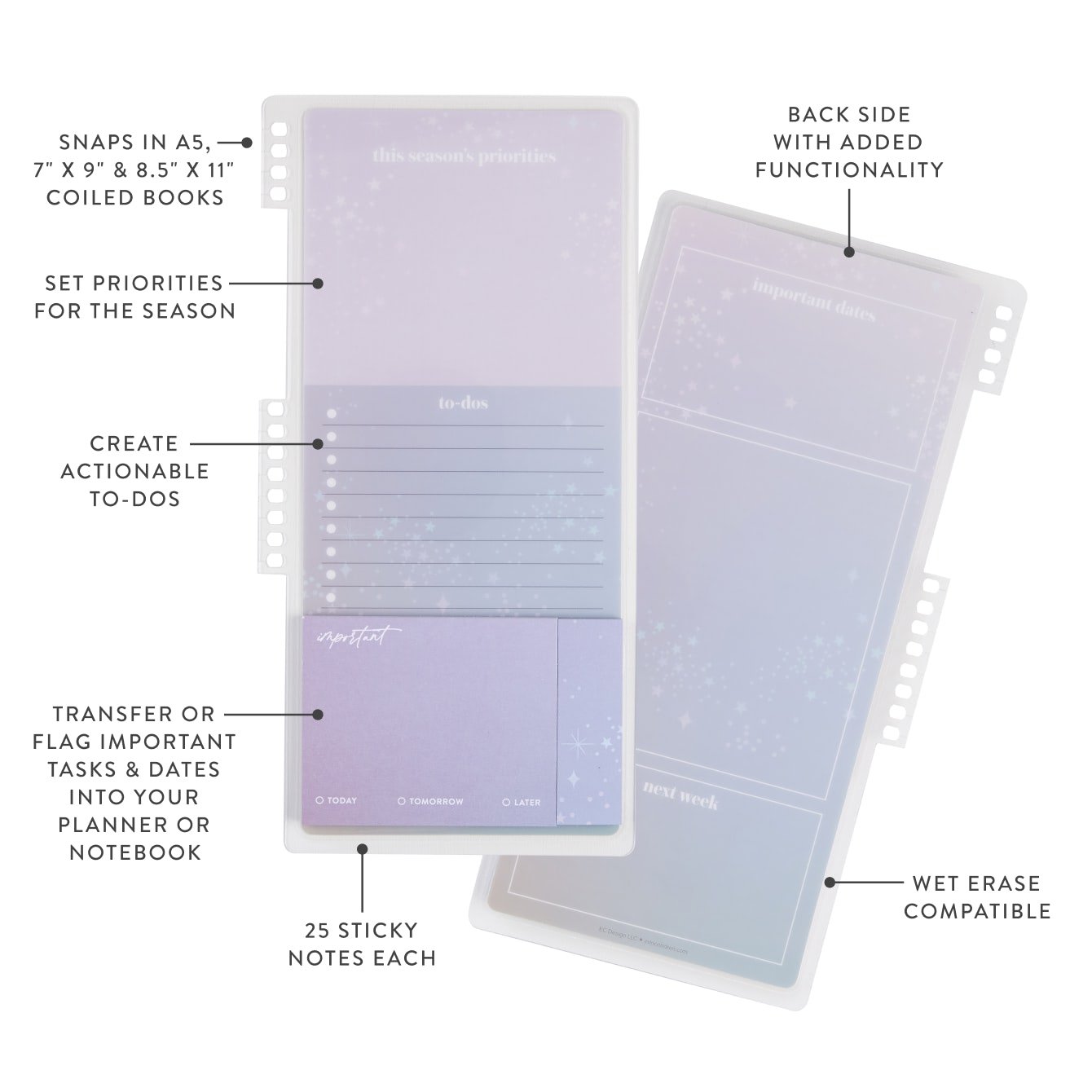 Winter Sticky Notes Dashboard | Erin Condren