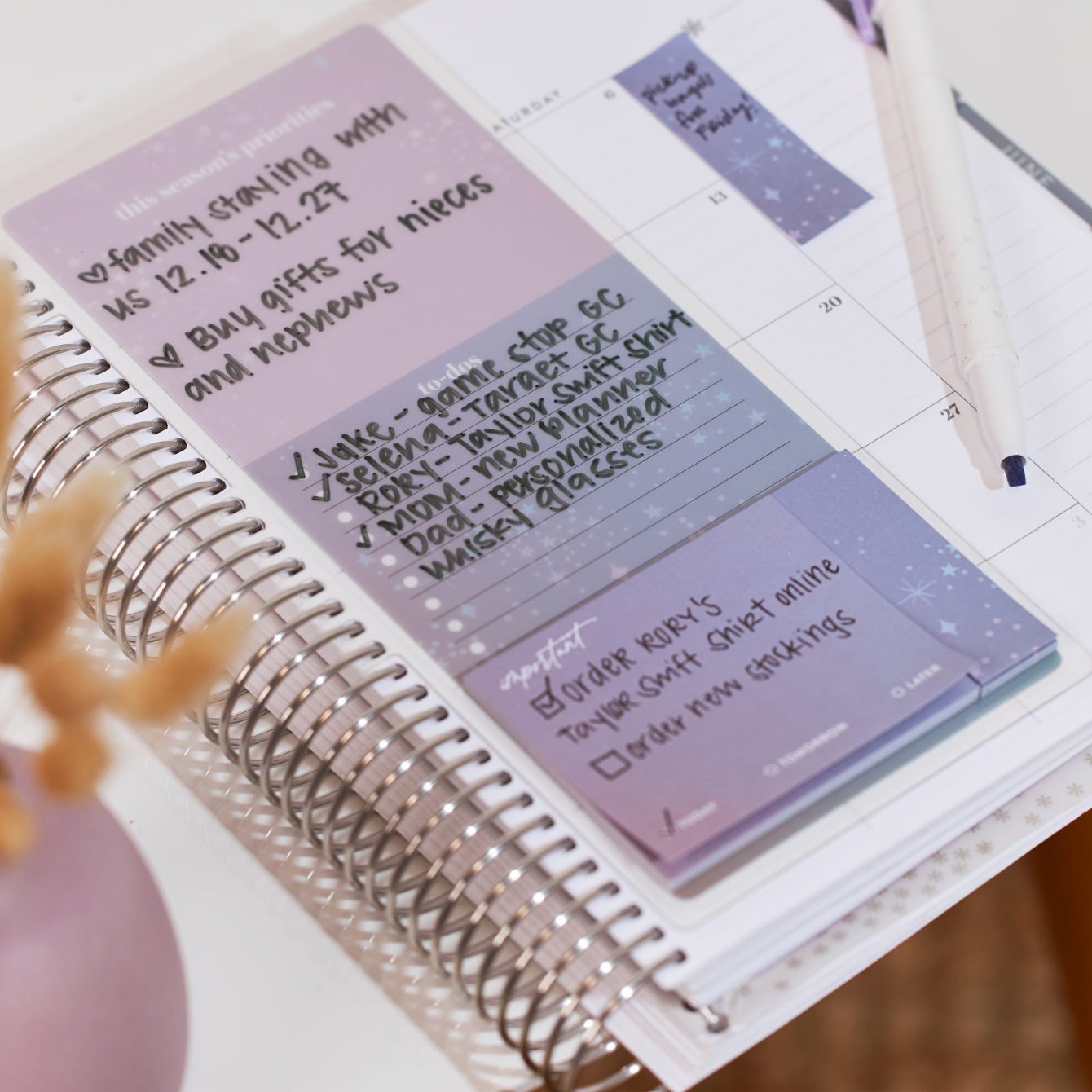 Winter Sticky Notes Dashboard | Erin Condren